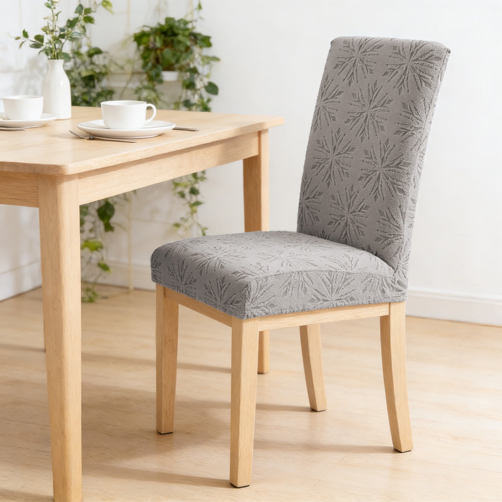 Elastic Dining Chair Cover | Polyester Slipcover, Semi Circular Design ...