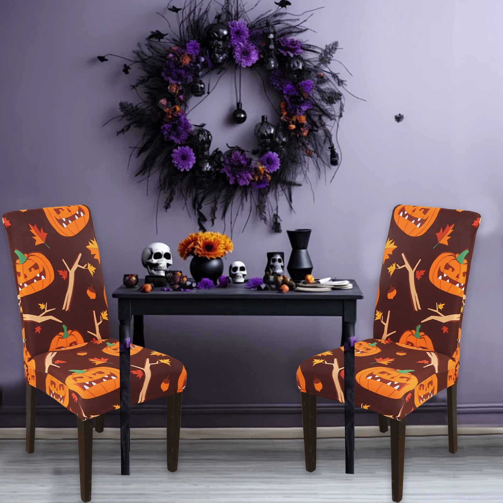 Elastic Dining Chair Covers Stretchable Washable Polyester Slipcovers ...