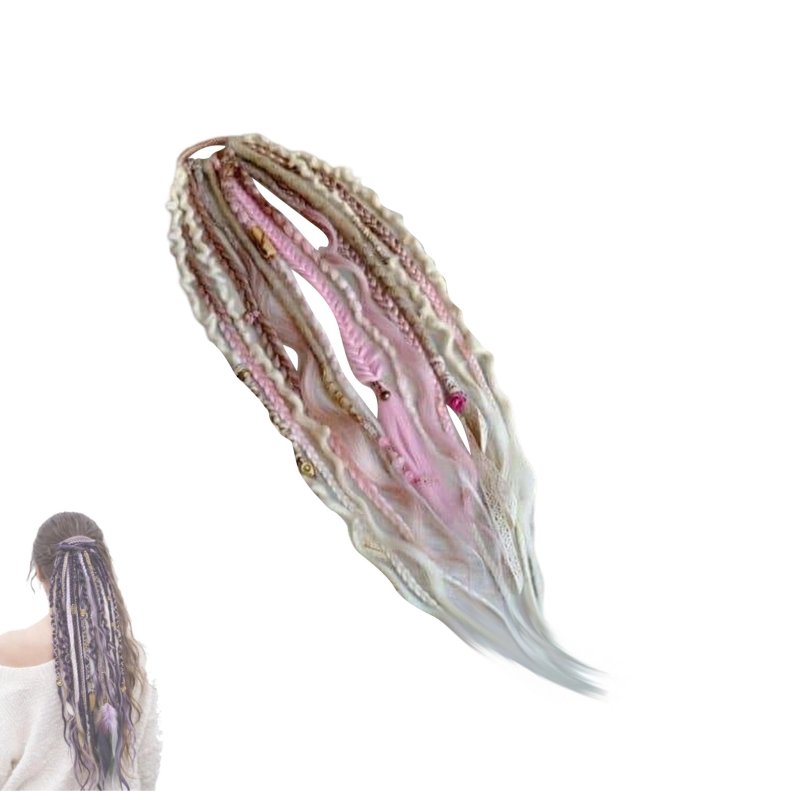 Elastic Dread Ponytail, Dreadlock Ponytail, 20" Boho Dread Ponytail ...