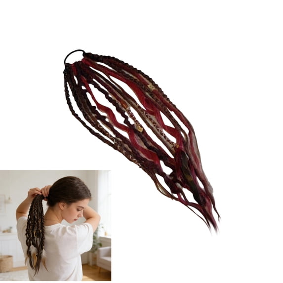 Elastic Dread Ponytail, Dreadlock Ponytail, 20" Boho Dread Ponytail ...
