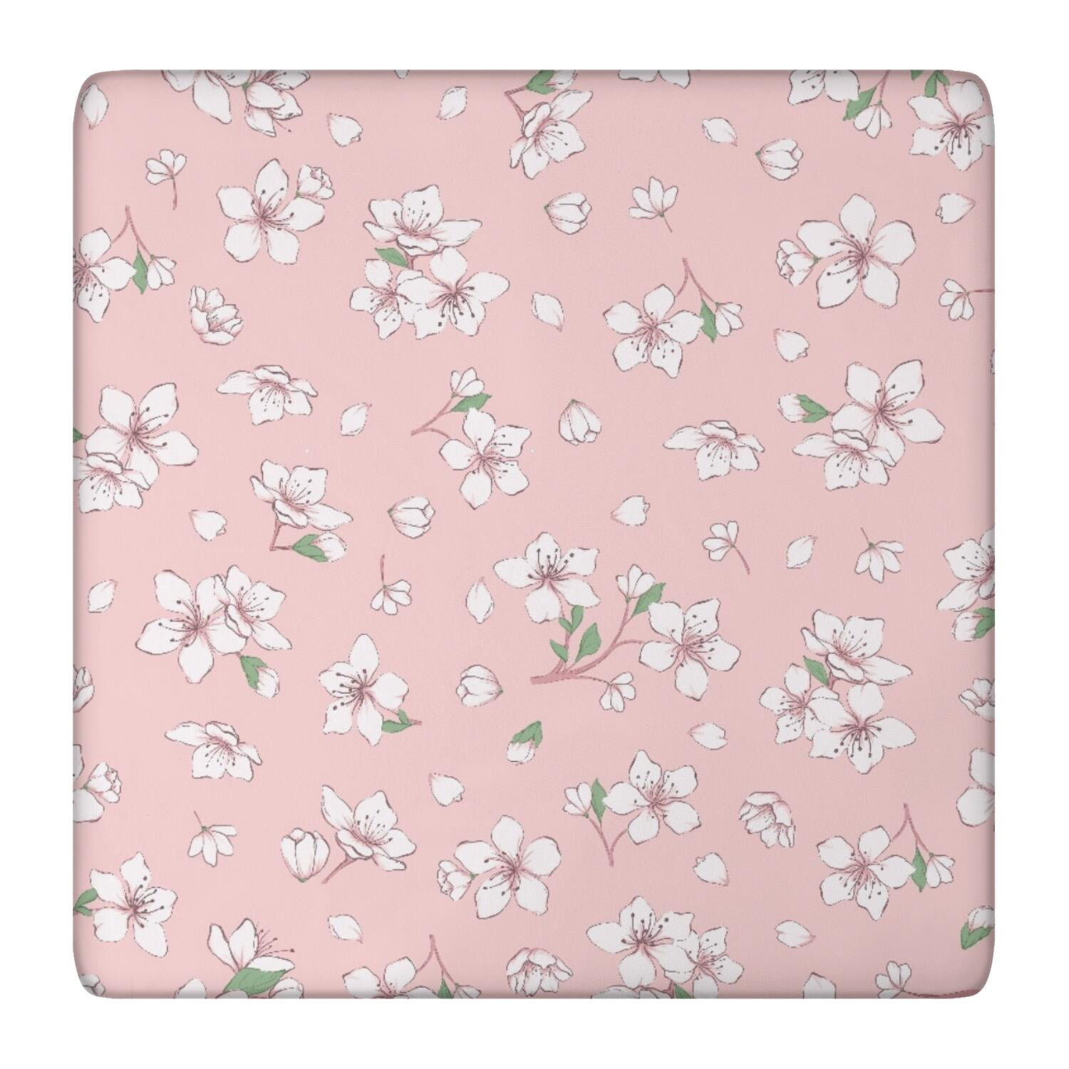 Elastic Edge Floral Tablecloth, Easy-Care Polyester Fabric for 36x36 Inch Tables, Brightens Up ...