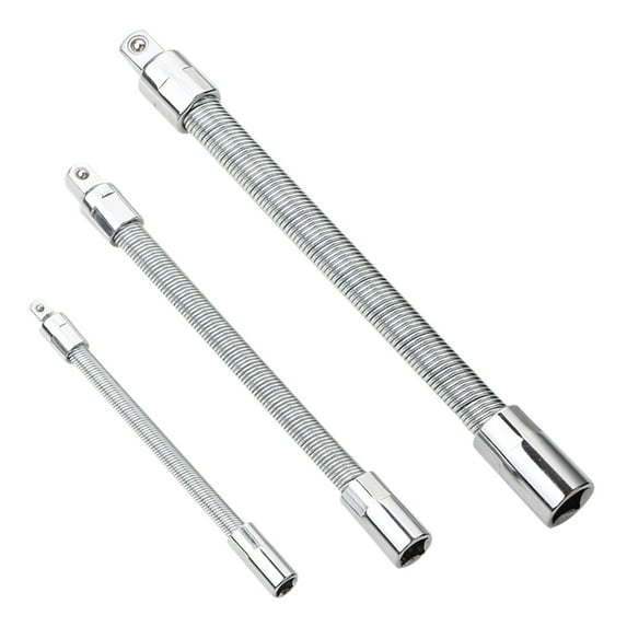 Elastic Extension Rod Set, 3-Piece Flexible Swivel Head Wrench Sleeve ...