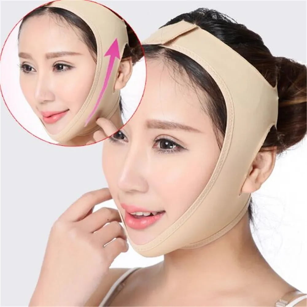 Elastic Face Slimming Bandage V Line Face Shaper Women Chin Cheek Lift ...