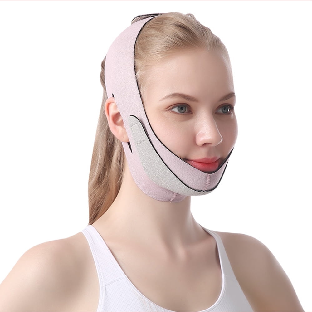 Elastic Face Slimming Bandage,V-Line Facial Mask,Soft Silicone Chin Strap for Women and Men,Face ...