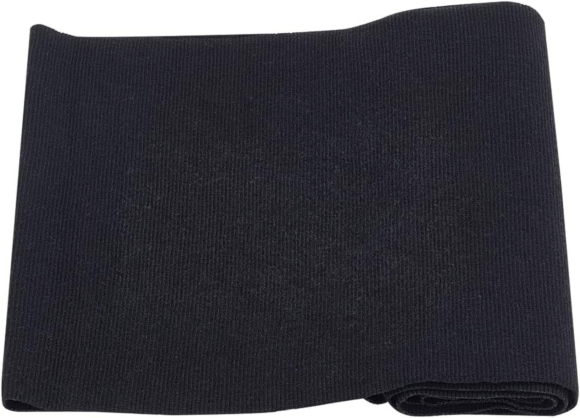 Elastic Fiber Ribbing Fabric for Cuffs Black Rib Knit Fabric for Cuffs ...