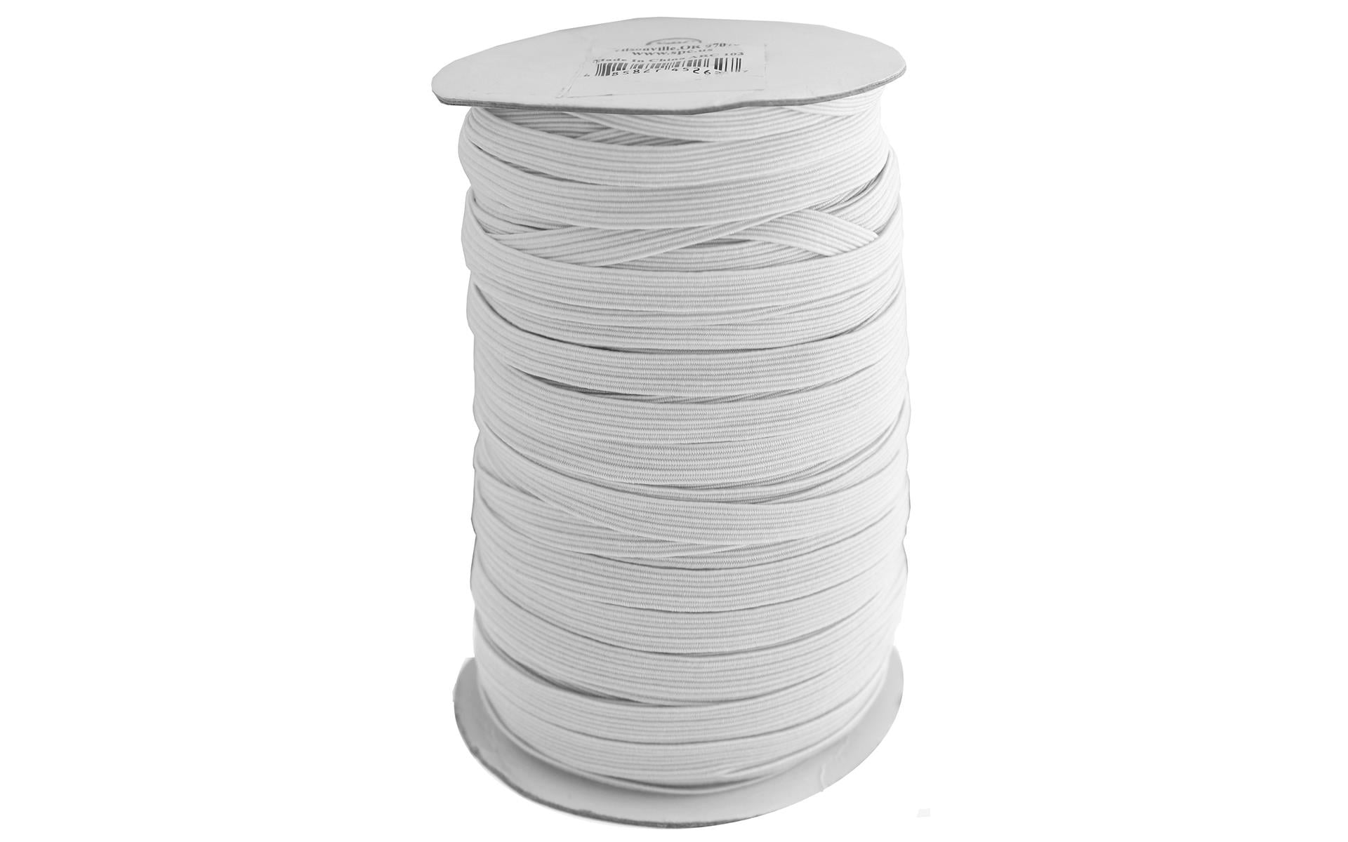 Elastic Flat Braid 8mm 100yd White - Walmart.com