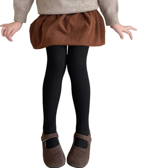 Elastic Fleece Leggings For Girls Cosy Stretchy Tights Seasonal Wear ...