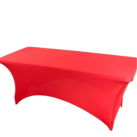 Elastic Full-Cover Rectangular Table Cover for Folding Table Wedding 4 ...