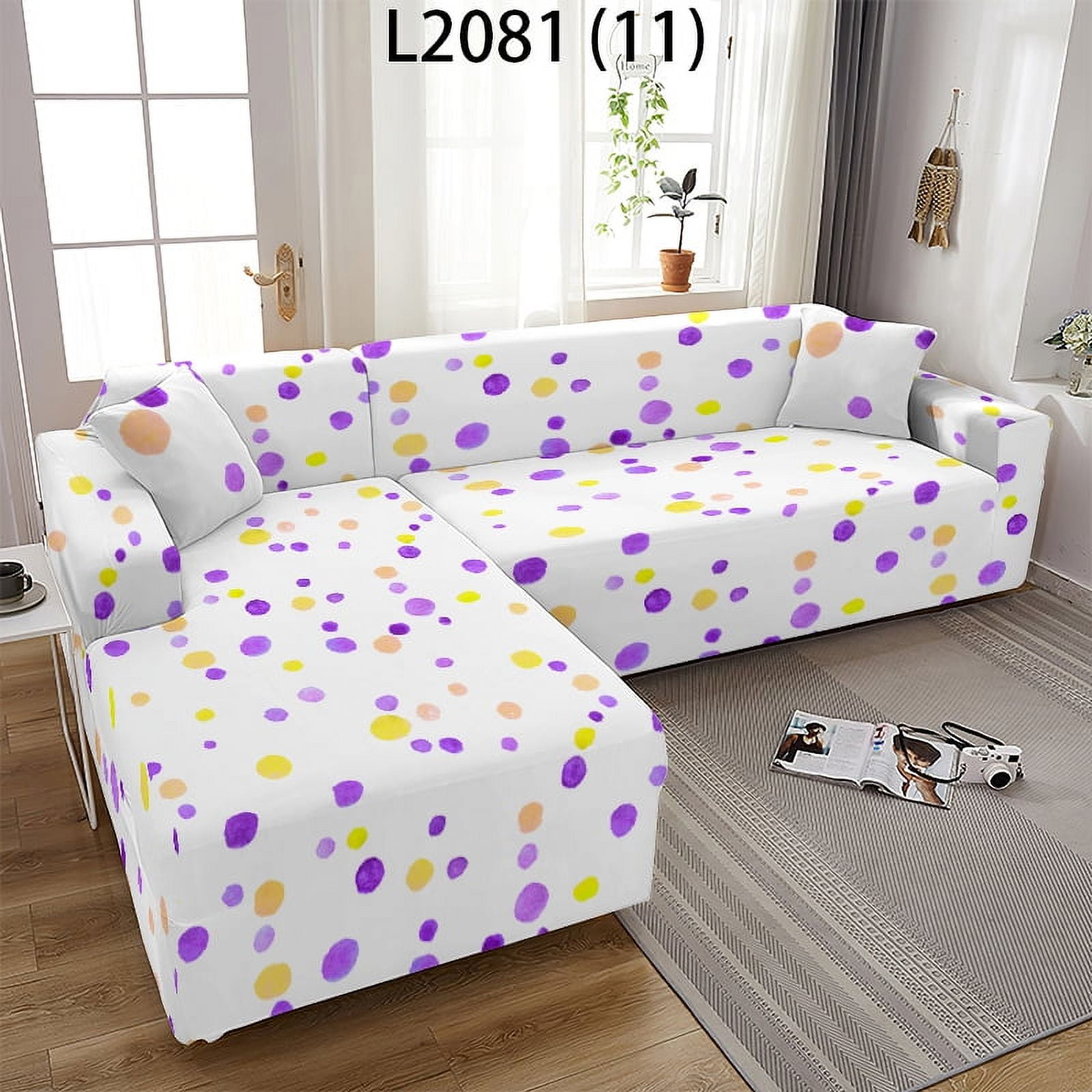 Elastic Geometric Circle Sofa Covers for Living Room Bubbles Cover for ...