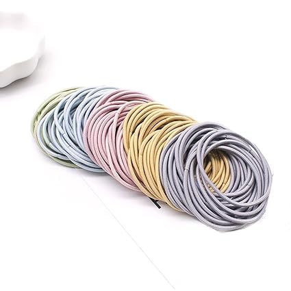 Elastic Hair Bands 50 pieces Pastel Colours Soft - Walmart.com