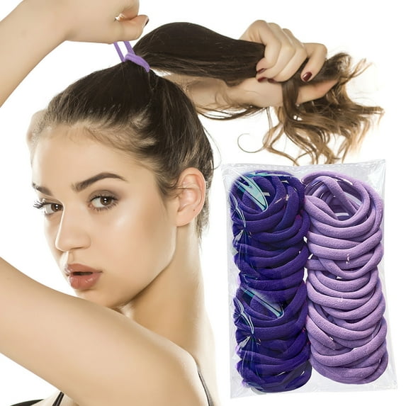 Elastic Hair Rope Candy-colored High Packs Seamless 50 Female Head Tie ...