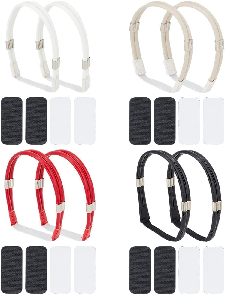 Elastic High Heels Shoe Straps 4 Sets White Black Red light brown ...