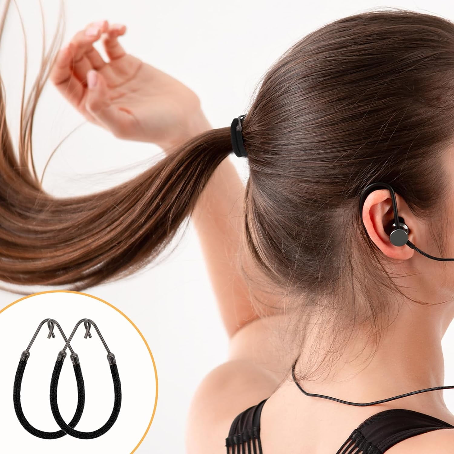 Elastic Hook Hair Tie Ponytails Hooks Elastic Band Hair Styling Hair ...