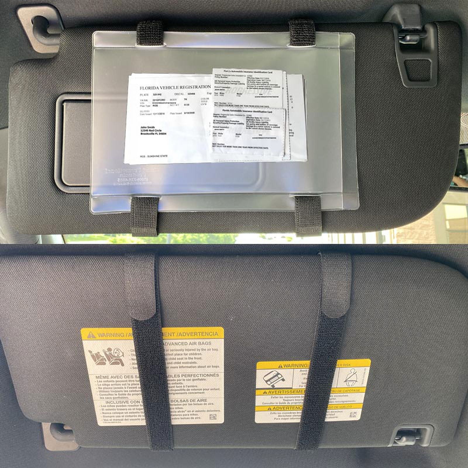 Elastic Hook & Loop Document Holder for Vehicle Visor. Perfect for ...