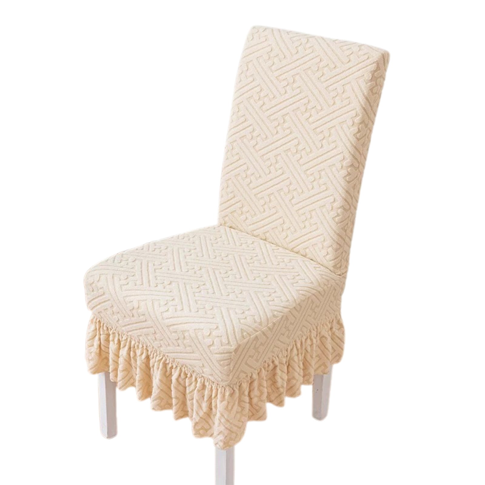 Elastic Jacquard Chair Cover Skirted Parson Chair Covers Cozy Fabric ...