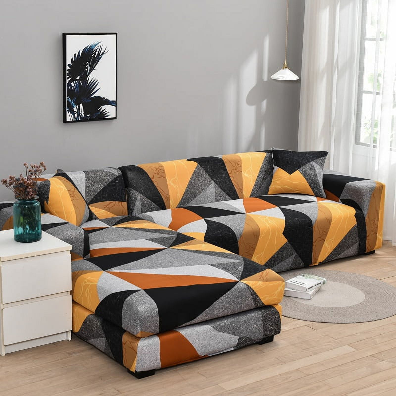 Elastic L-Shape Sofa Covers for Living Room Funda Sofa Couch Cover ...