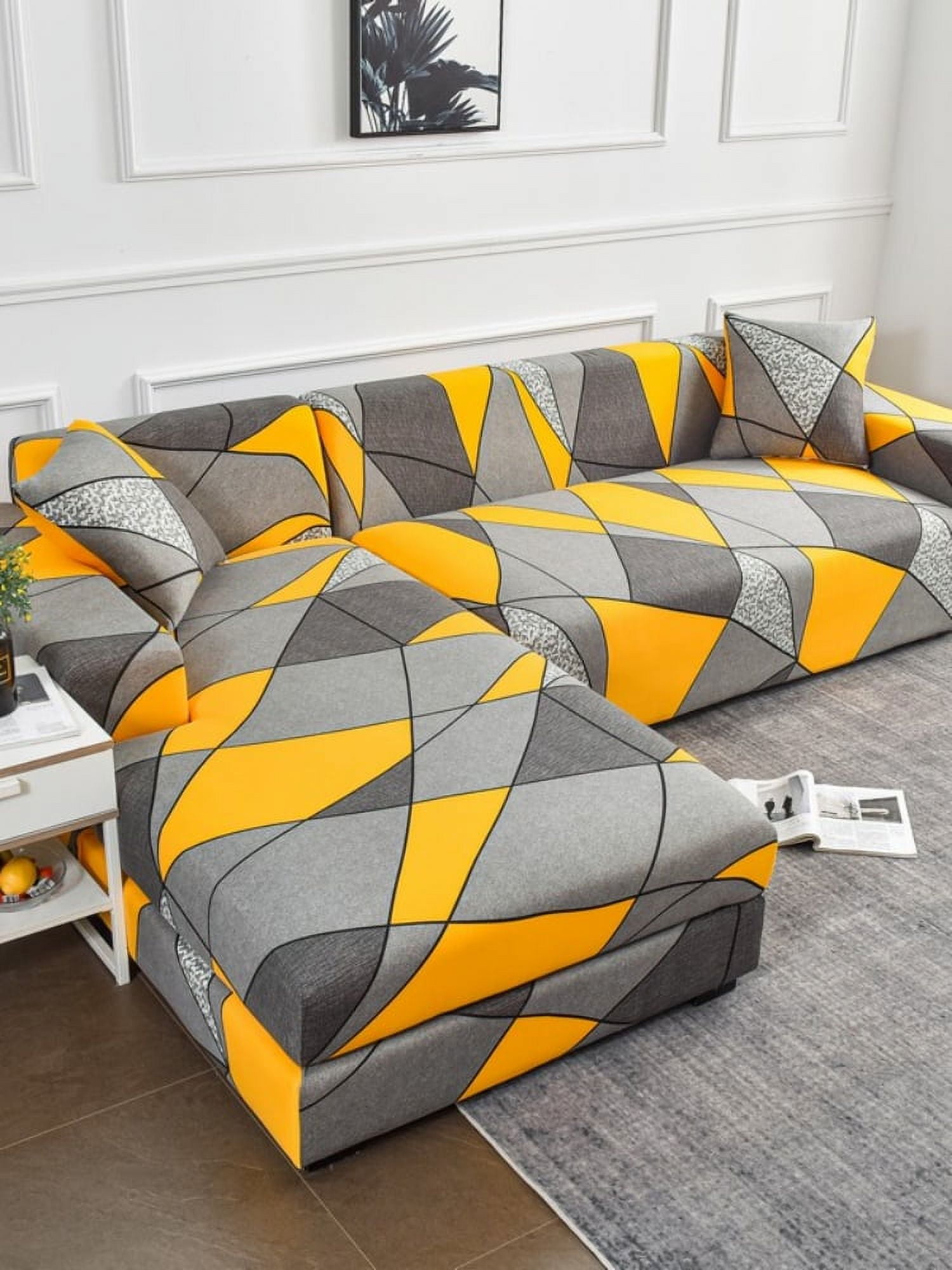Elastic L-Shape Sofa Covers for Living Room Funda Sofa Couch Cover ...