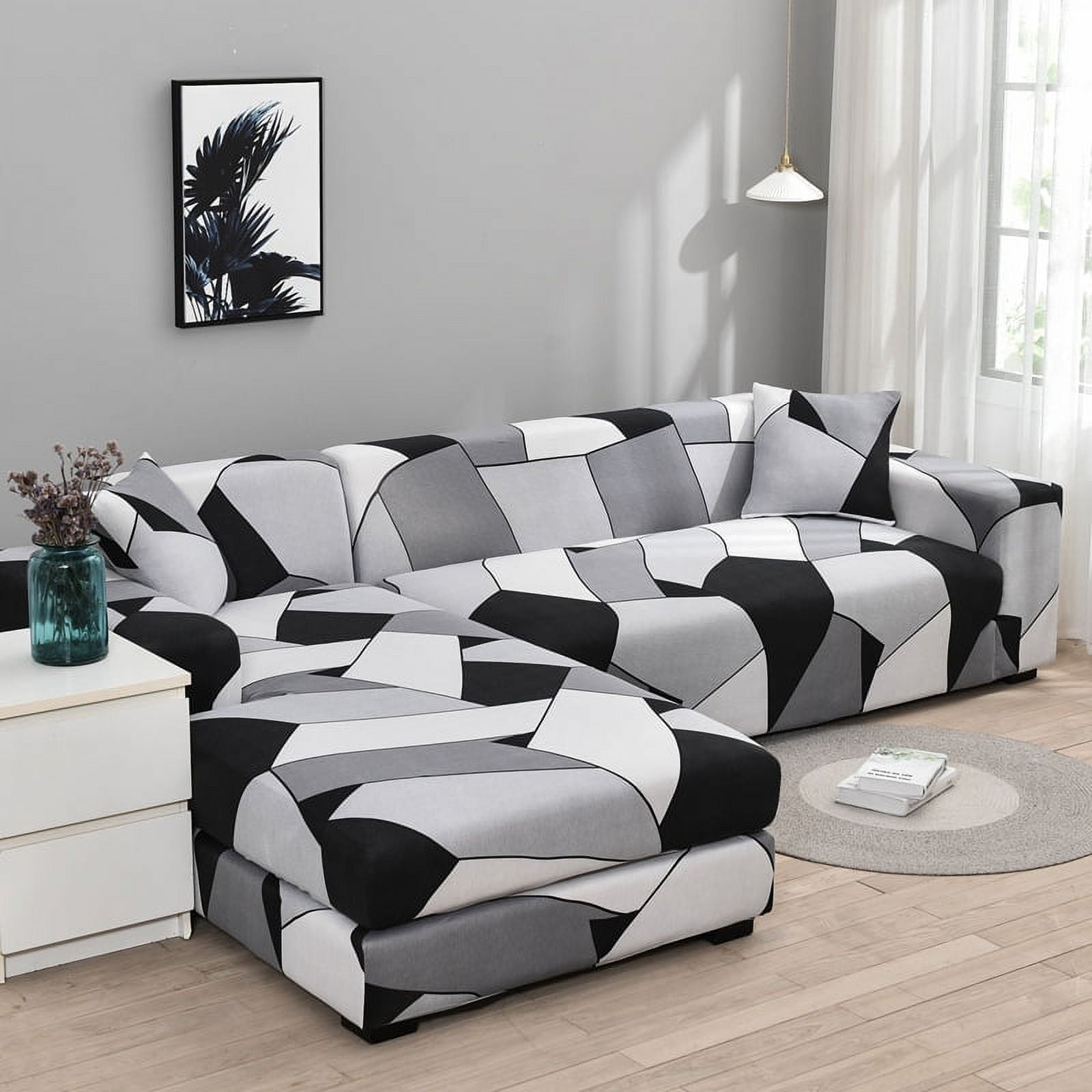 Elastic L-Shape Sofa Covers for Living Room Funda Sofa Couch Cover ...