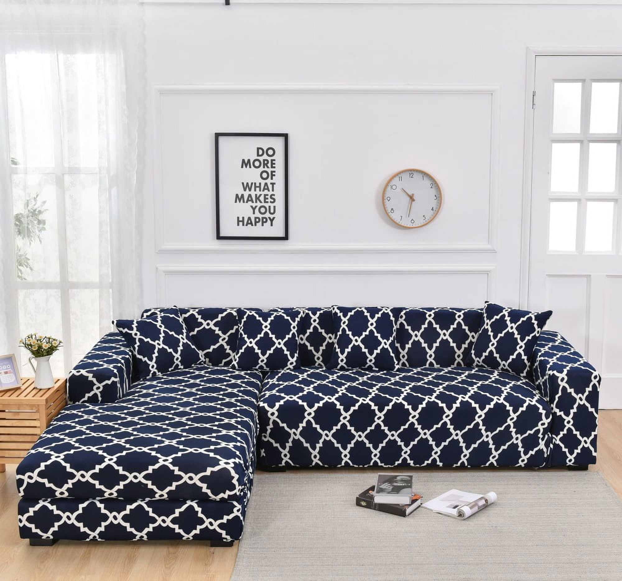 Elastic L Shape Sofa Covers for Living Room Need Buy 2 Pieces Sofa ...