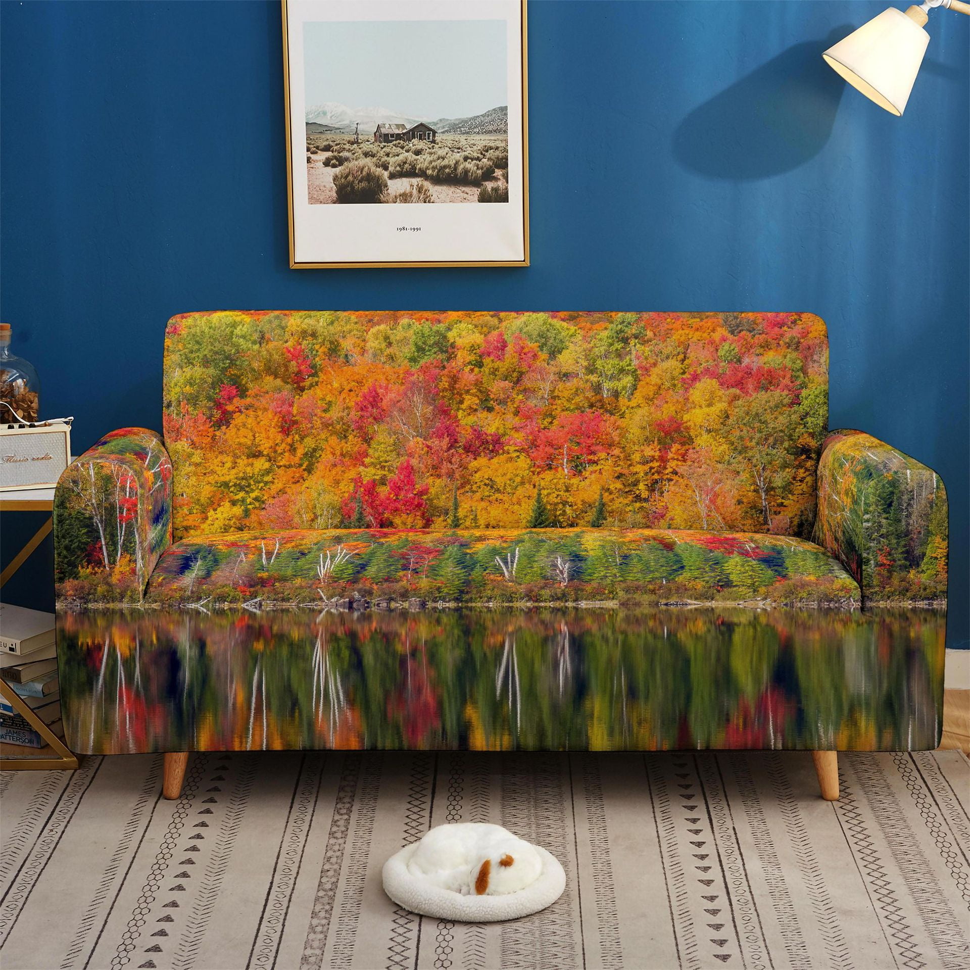 Elastic Landscape All-inclusive Sofa Cover Sofa Cover Lazy Man Sofa ...