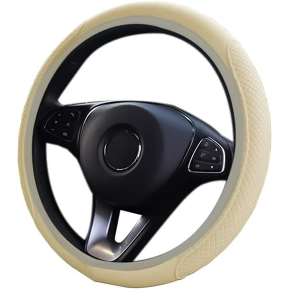 Elastic Leather Car Steering Wheel Cover, Breathable and Anti-Slip ...