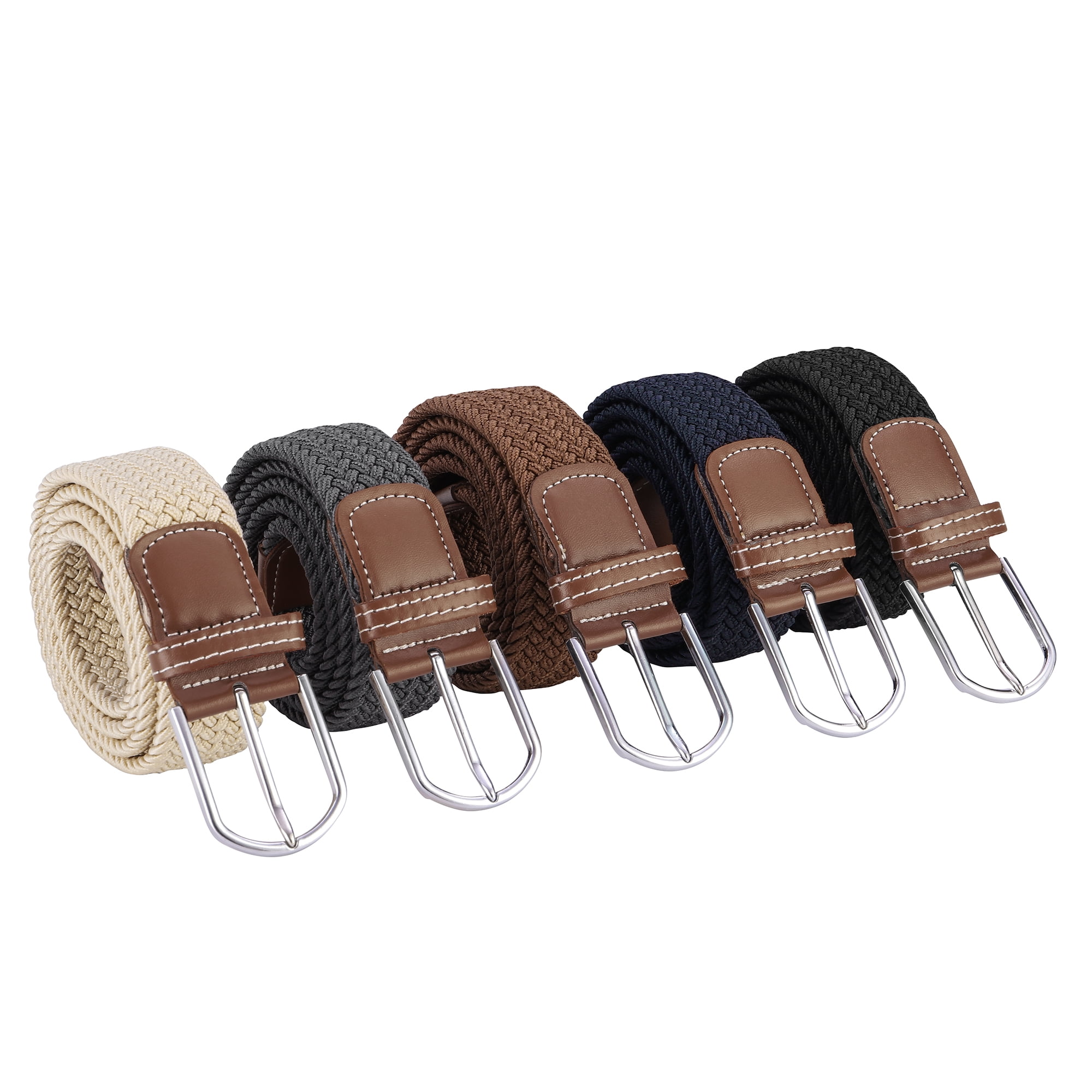 Elastic Mens Stretch Belt Casual 1 3/8" Width Work Belts for Men Jeans ...