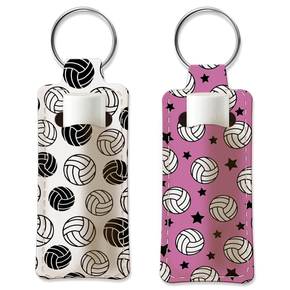 Elastic Neoprene Keychains Lipstick Bags with Iron Keychain Rings ...
