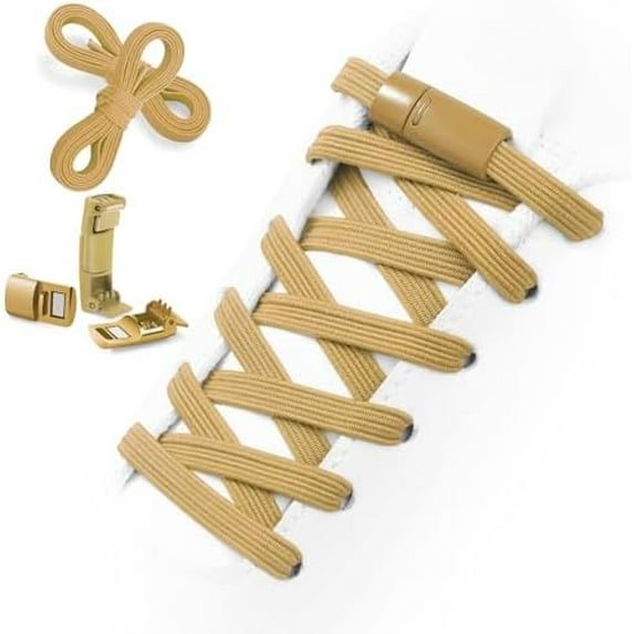 Elastic No Tie Flat Shoe Laces for Sneakers, Tieless Shoelaces for Kids ...