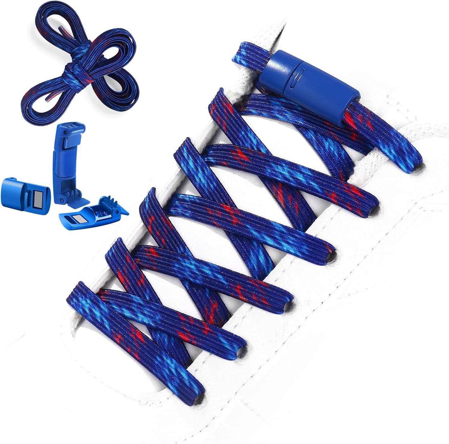 Elastic No Tie Shoelaces for Sneakers - Tieless Stretch Shoe Laces with ...
