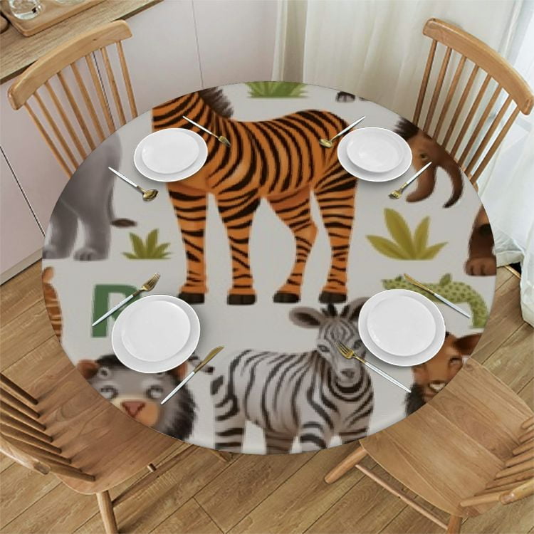 Elastic Outdoor Tablecloth ABC Learning Kids Educational Teaching Words ...