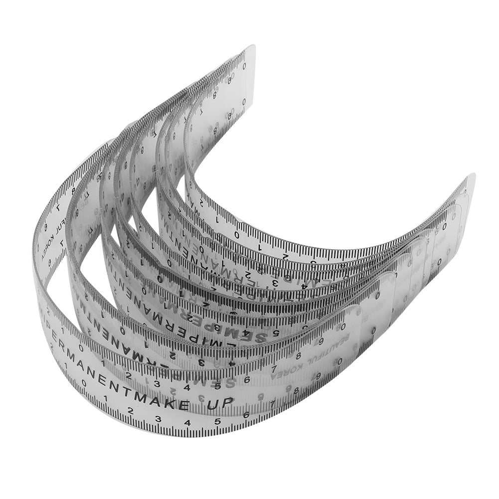Elastic PVC Eyebrow Tattoo Ruler Ruler Eyebrow Measure Shape Stencil ...