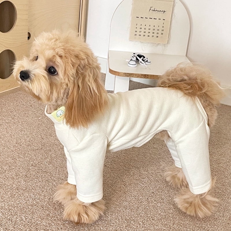 Elastic Pet Jumpsuit Four Legged Pants For Small Medium Dogs Cream ...