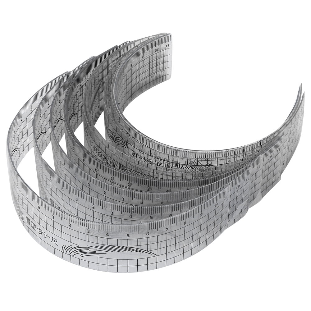 Elastic Plastic Eyebrow Tattoo Ruler Ruler Eyebrow Measure Shape ...