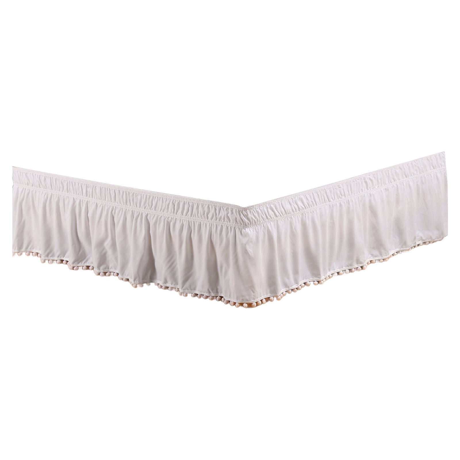 Elastic Pleated Bed Skirt Drooping Hotel Style with Easy Fit Design and ...