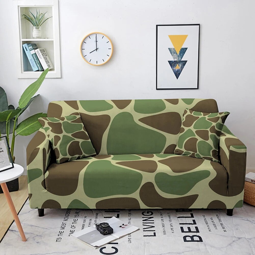 Elastic Polyester Sofa Cover For Living Room Geometric Couch Cover ...