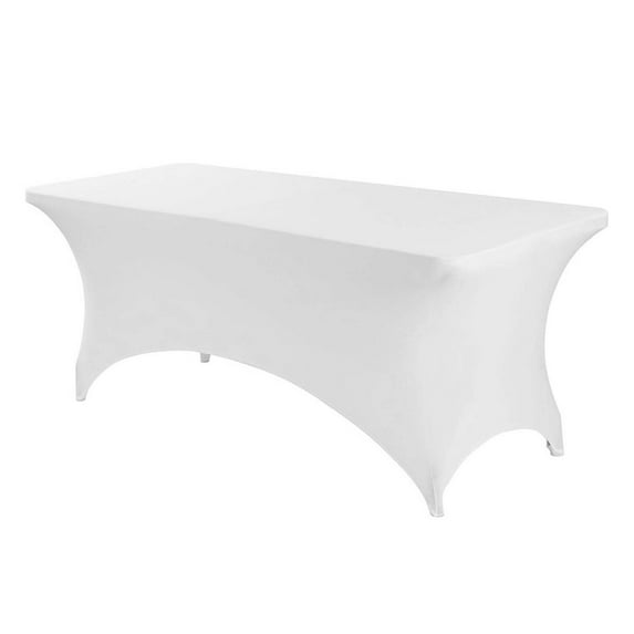 Elastic Polyester Table Cover for Rectangular Dining Events Stretchable ...