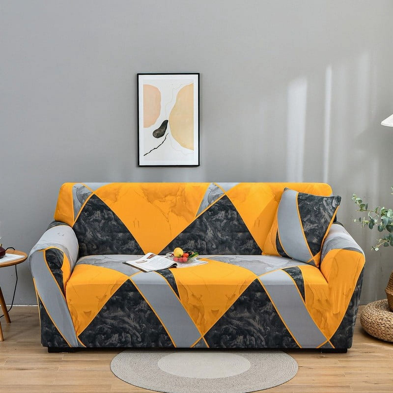 Elastic Printed Sofa Cover Stretch Tight Wrap All-inclusive Sofa Cover for Living Room funda ...