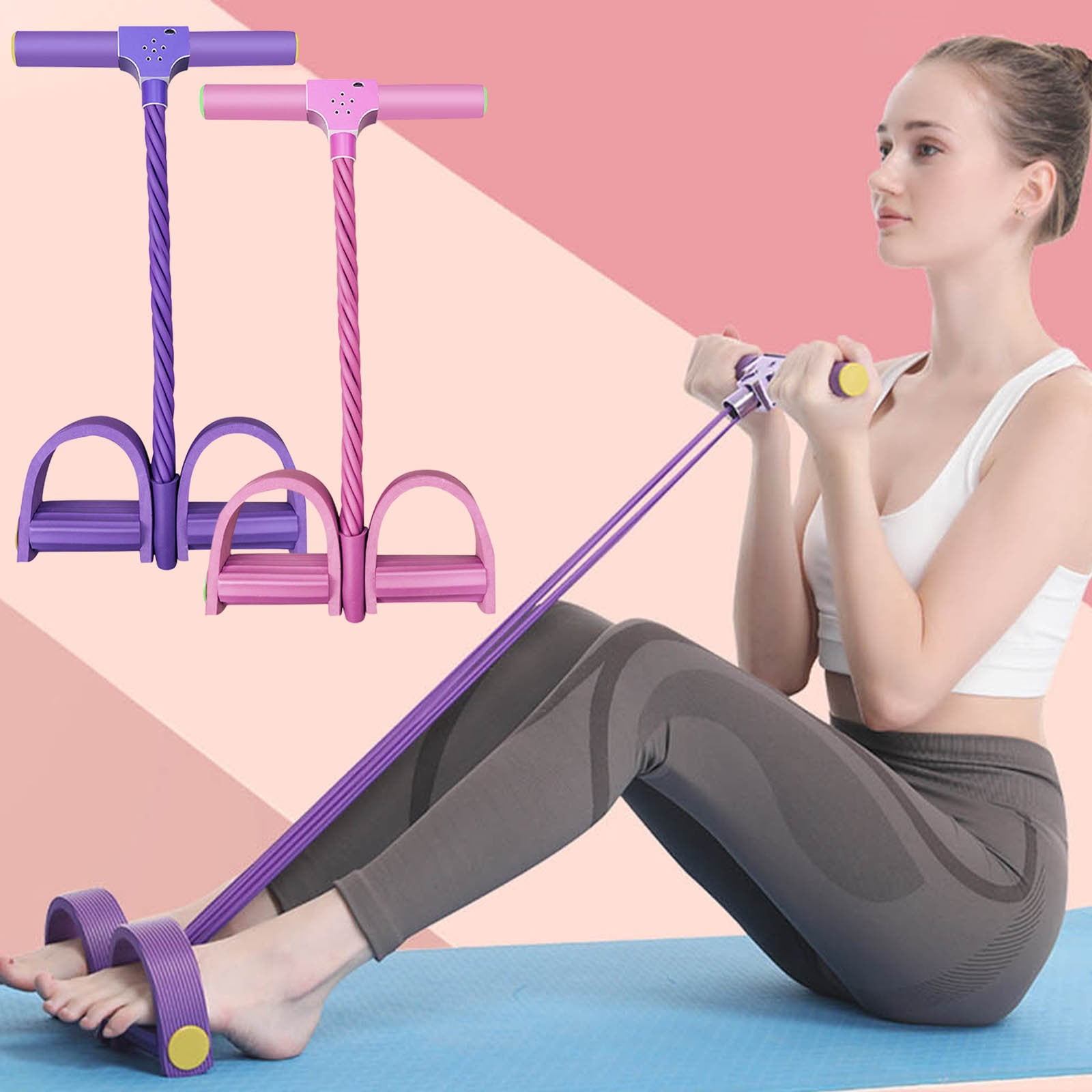 Elastic Pull Rope Fitness Equipment - Resistance Bands with Handles for ...