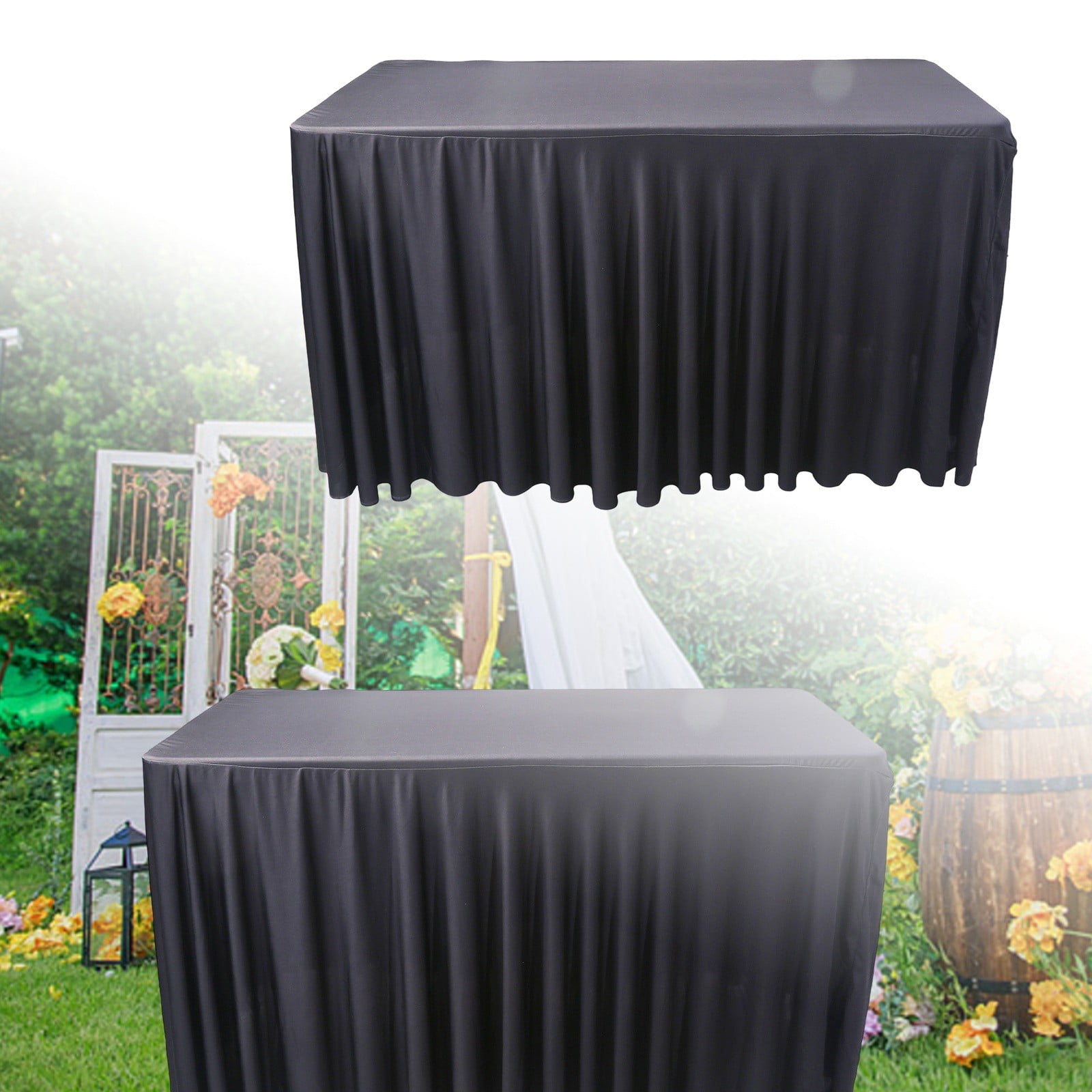 Elastic Rectangular Table Cover for Outdoor Wedding Event Party ...
