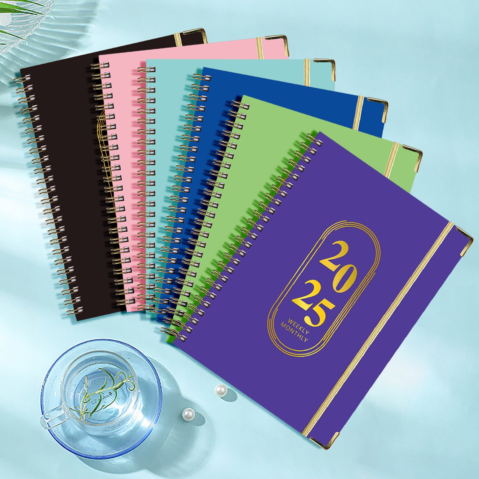 Elastic Rope Coil English Plan Notebook, A5 Size, Durable Elastic Strap ...