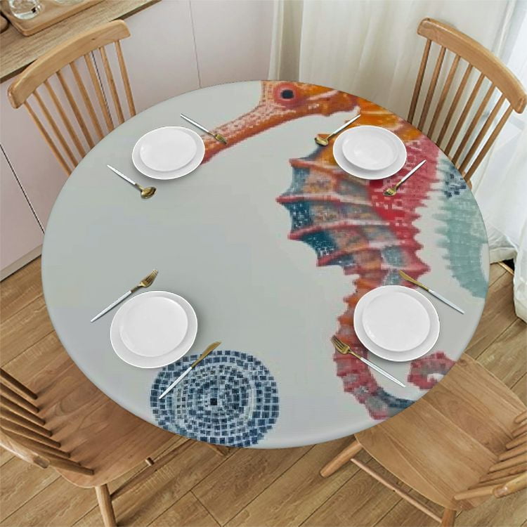 Elastic Round Tablecloth Ocean Marine Life - Walmart.com
