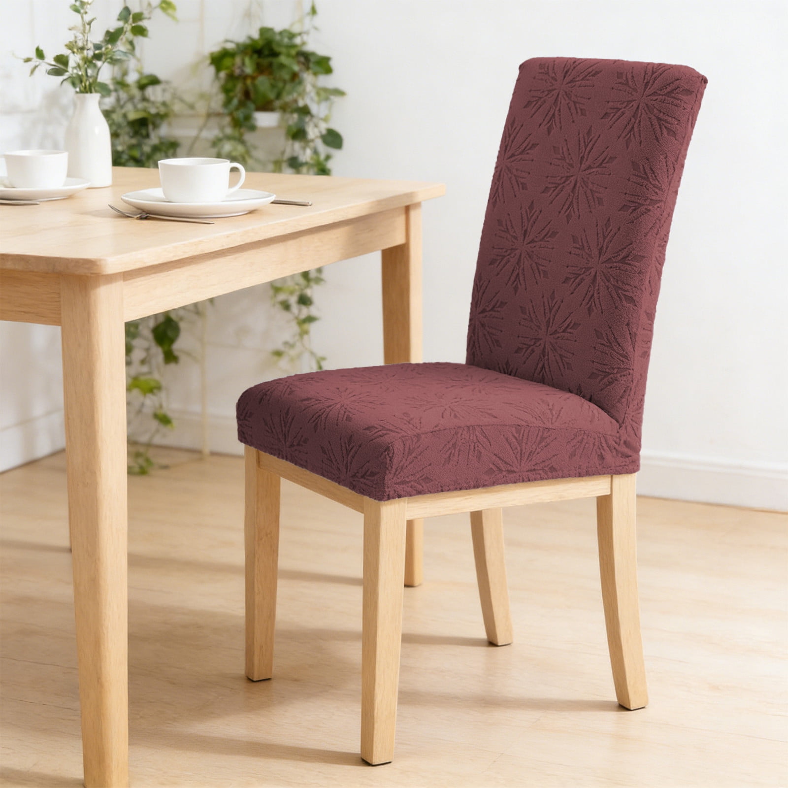 Elastic Semi Circular Dining Chair Back Covers Stretch Spandex ...