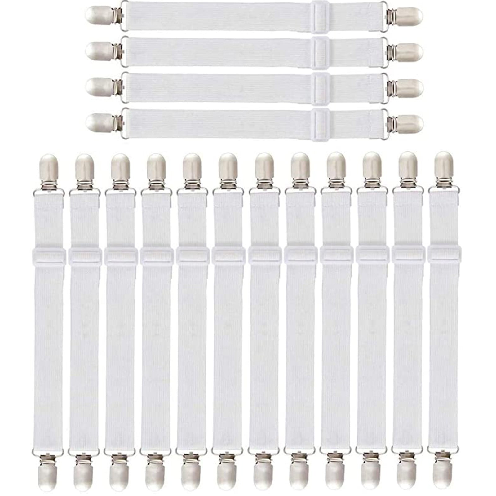 Elastic Sheet Pan Straps with Metal Mattress Rack Adjustable Bed Sheet ...