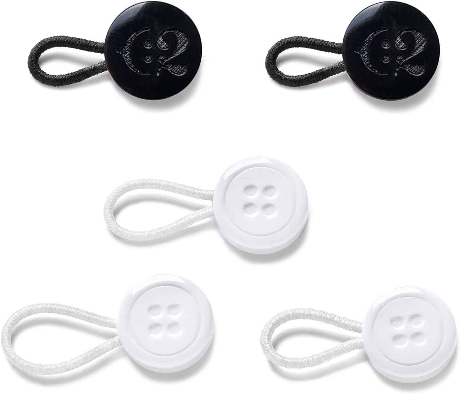 Elastic Shirt Collar Extenders - 5 Pack Neck Button Expander - Non ...