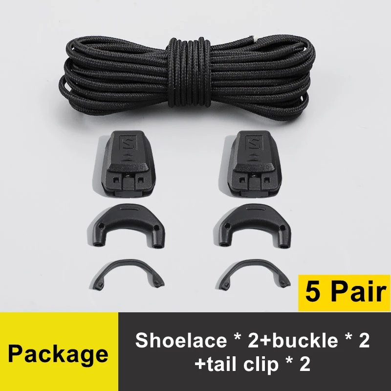 Elastic Shoelaces No Tie, Round, Adjustable Press Locks, Quick Release ...