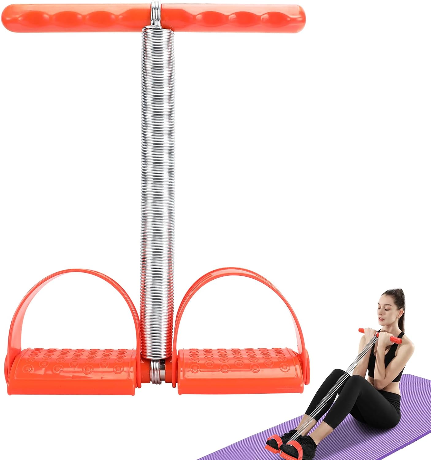 Elastic Sit Up Equipment Home Gym Fitness Tool Steel Full Body Strength ...