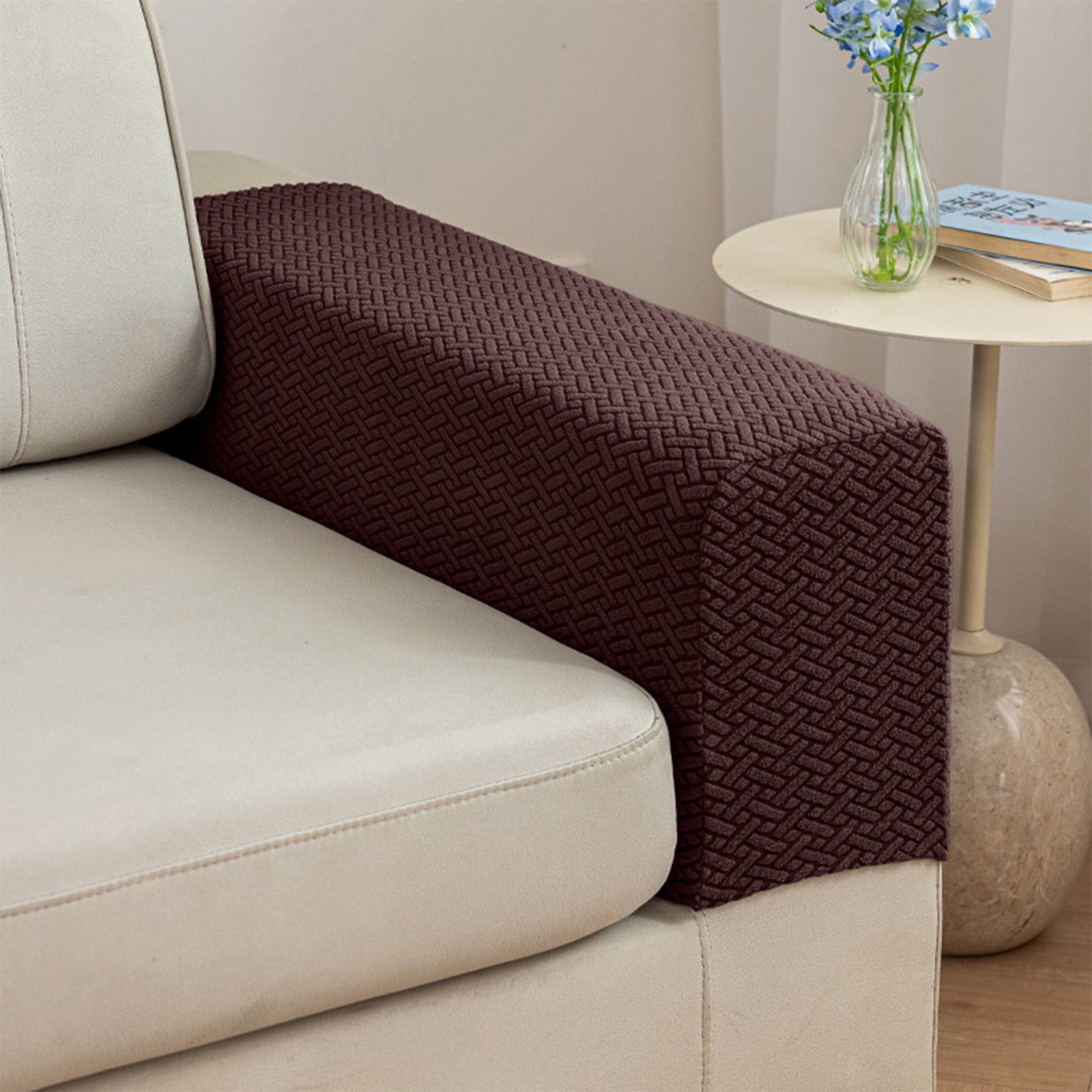 Elastic Sofa Armrest Covers, Thickened Stain-Resistant Fabric Protector ...