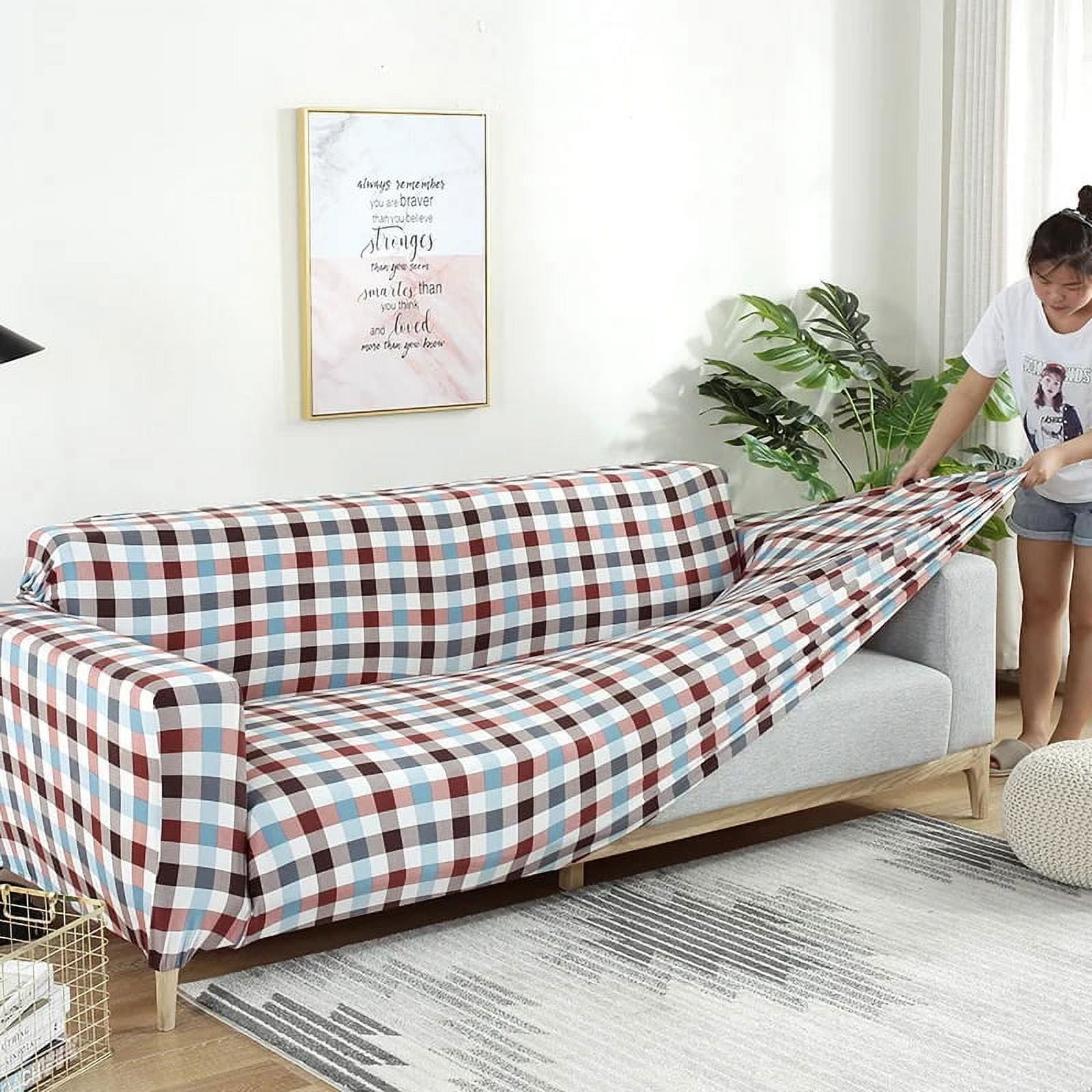 Elastic Sofa Cover 1/2/3/4 Seater L-shaped Corner Sofa Slipcover for ...