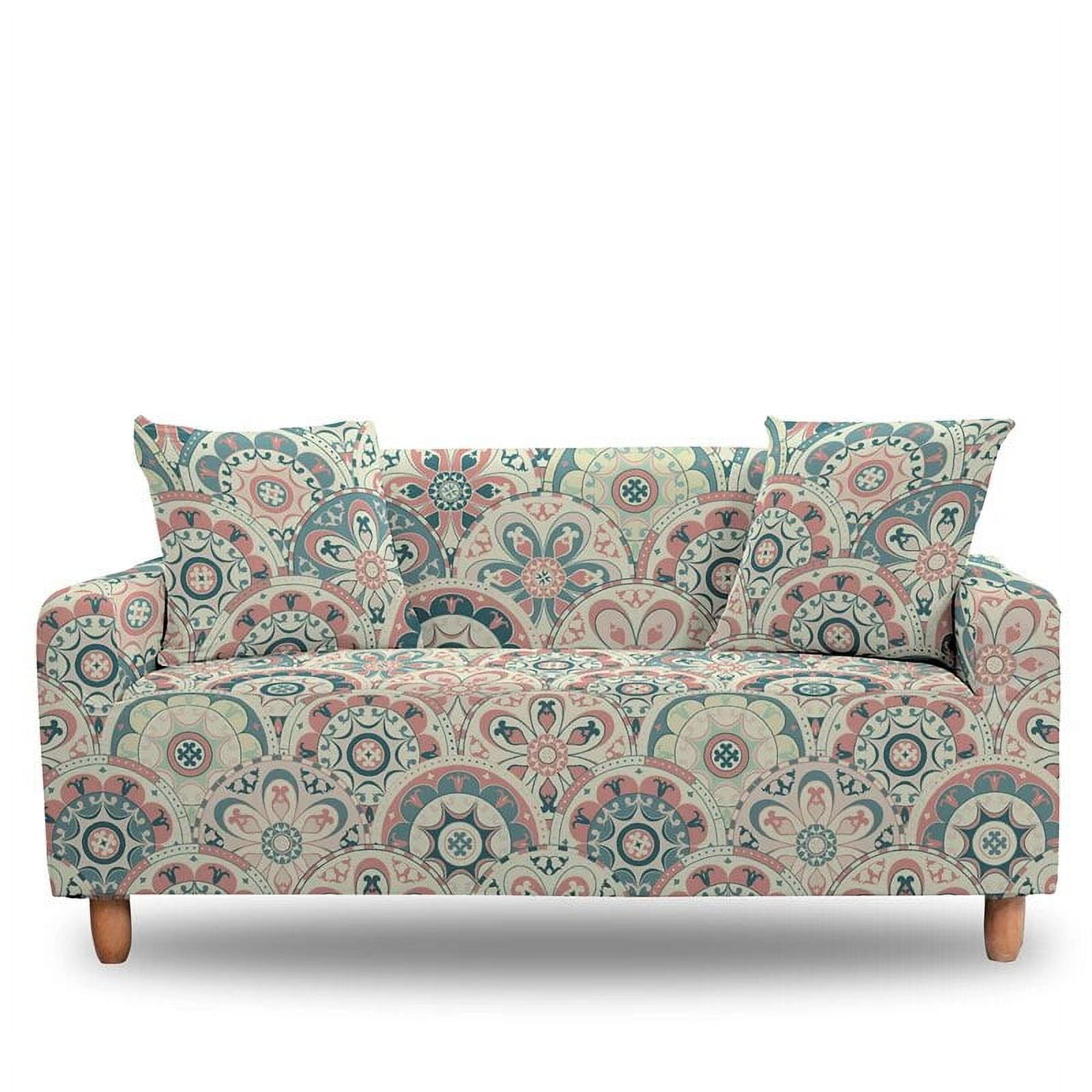 Elastic Sofa Cover Bohemia Pattern Printed For Living Room Corner L ...