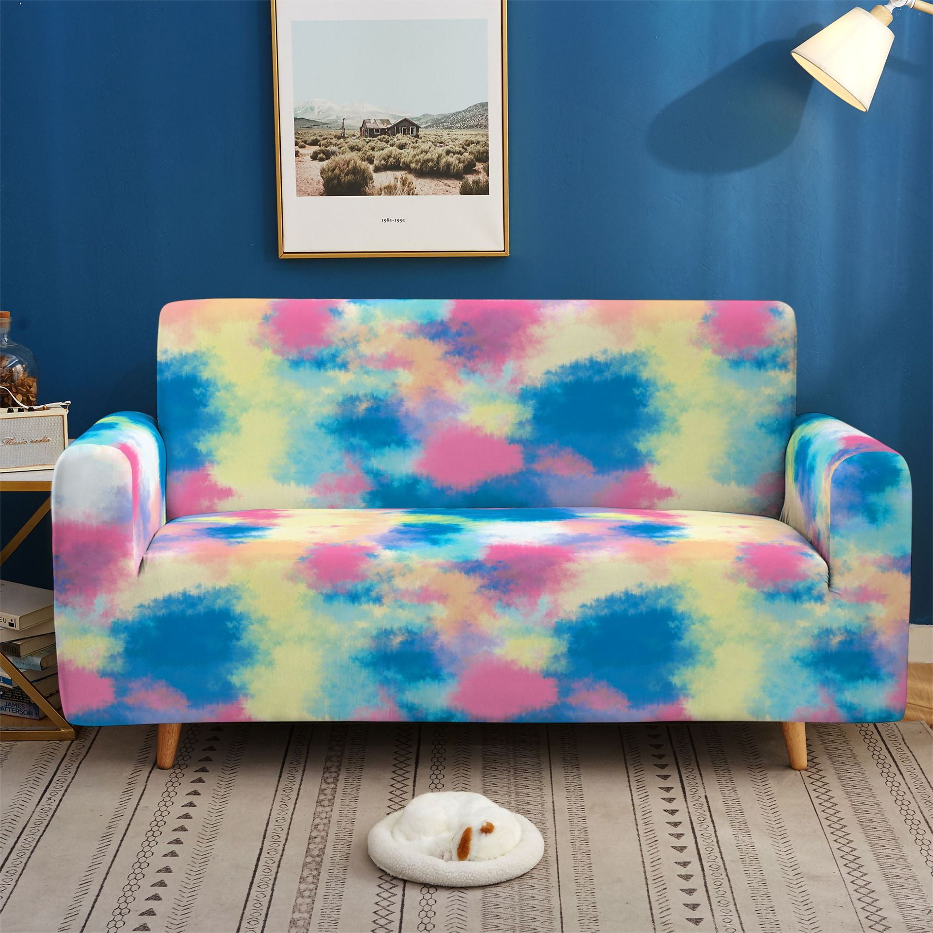 Elastic Sofa Cover Color Halo Sofa Cover Living Room Dust Cover ...